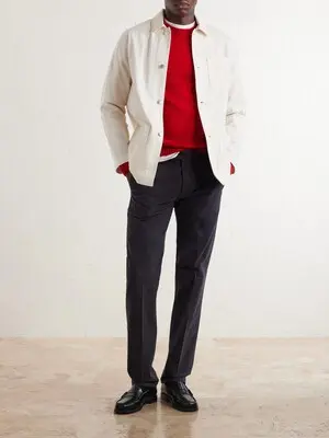 Massimo Alba Ionio2 Pleated Cotton-blend Trousers