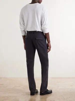 Massimo Alba Ionio2 Pleated Cotton-blend Trousers