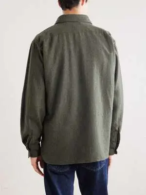 Hartford Percey Wool-blend Canvas Shirt