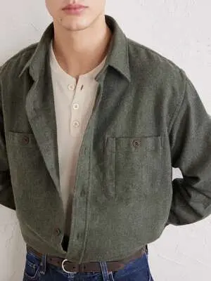 Hartford Percey Wool-blend Canvas Shirt