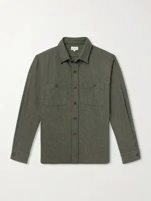 Hartford Percey Wool-blend Canvas Shirt