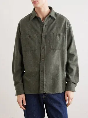 Hartford Percey Wool-blend Canvas Shirt