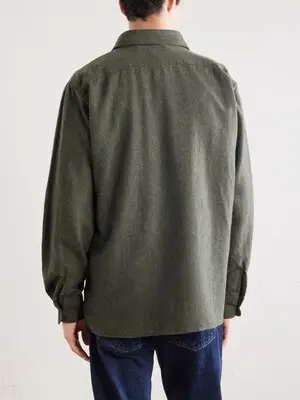 Hartford Percey Wool-blend Canvas Shirt