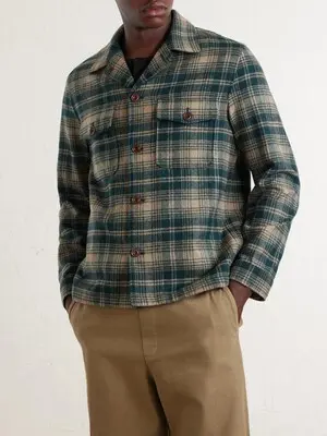 Hartford Checked Wool-blend Overshirt
