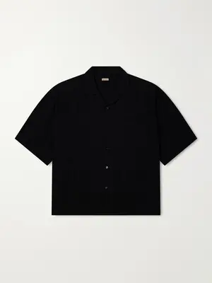 Kapital Big Lyocell And Linen-blend Shirt - Black
