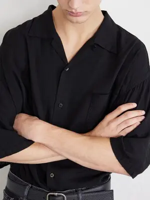 Kapital Big Lyocell And Linen-blend Shirt