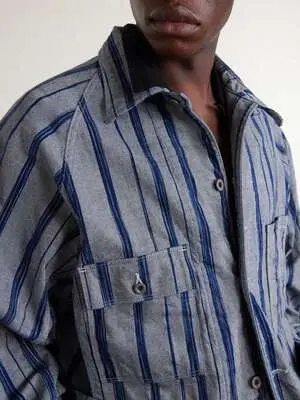 Kapital Cactus Striped Cotton-kasuri Jacket