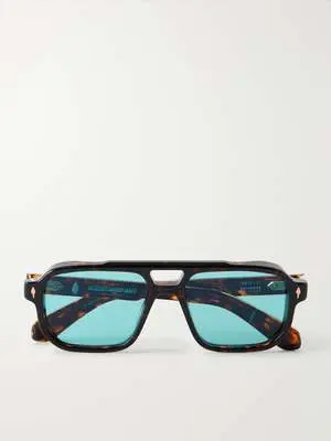JACQUES MARIE MAGE Evans Aviator-style Acetate Sunglasses - Tortoiseshell