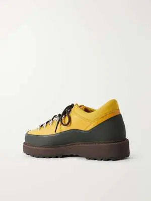 Diemme Cornaro Rubber-trimmed Leather Hiking Boots