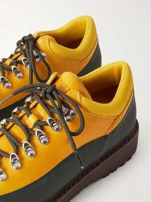 Diemme Cornaro Rubber-trimmed Leather Hiking Boots