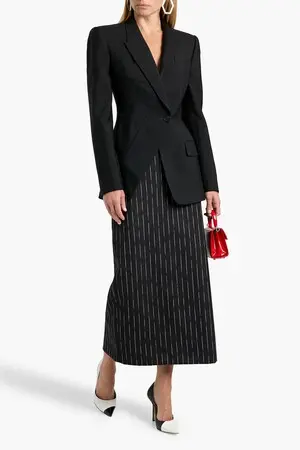 Alexander McQueen Asymmetric Wool Blazer