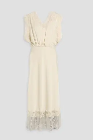 Rabanne Lacetrimmed Satin Maxi Dress