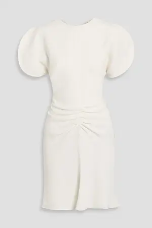 Victoria Beckham Gathered Crepe Mini Dress - Ivory