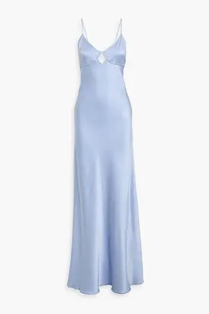 Victoria Beckham Cutout Satincrepe Maxi Dress