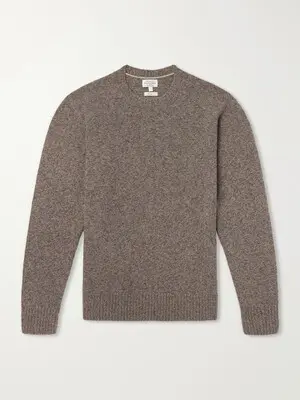 Hartford Wool Crewneck Sweater - Brown