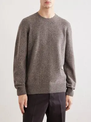 Hartford Wool Crewneck Sweater - Brown