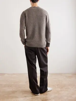 Hartford Wool Crewneck Sweater - Brown