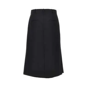 Fendi Grain De Poudre Wool Midi Skirt