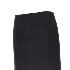Fendi Grain De Poudre Wool And Silk Midi Skirt