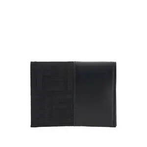 Fendi Ff Jacquard Bi-fold Card Holder - Black