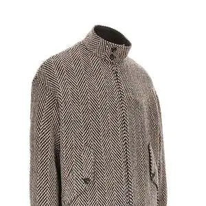 Emporio Armani Knitted Blouson With Chevron Motif