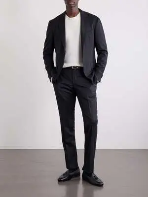 Canali Slim-leg Stretch Wool-twill Suit Trousers