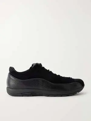 Diemme Bardolino Suede And Leather Sneakers - Black
