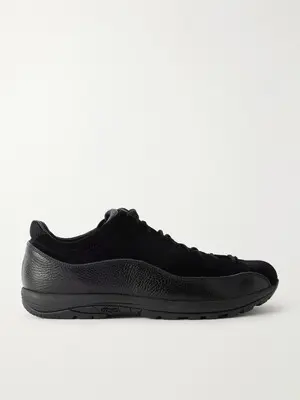 Diemme Bardolino Suede And Leather Sneakers - Black