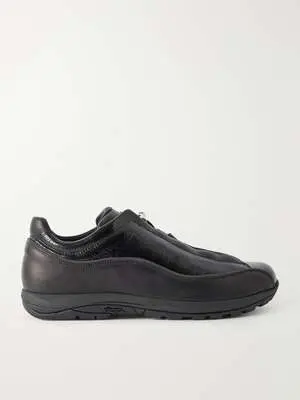 Diemme Licata Textured-leather Sneakers - Black