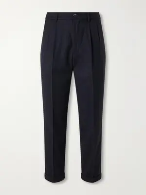 Barena Venezia Wool Flannel Tailored Trousers - Blue