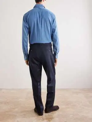 Barena Venezia Straight-leg Wool-flannel Suit Trousers