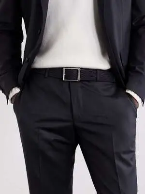 Berluti 3.8cm Braided Leather-trimmed Belt