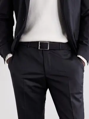 Berluti 3.8cm Braided Leather-trimmed Belt