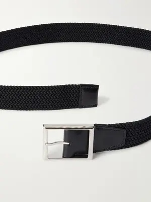 Berluti 3.8cm Braided Leather-trimmed Belt