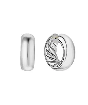 David Yurman Twisted Hoop Earrings - Sterling Silver