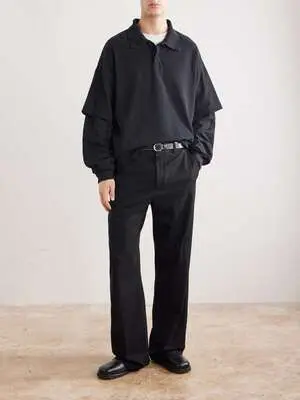 AGOLDE Curren Layered Cotton-piqué Polo Shirt