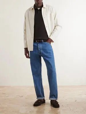 Altea Virgin Wool Polo Sweater - Brown