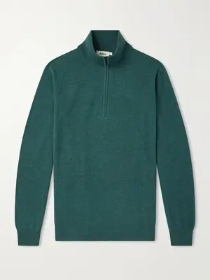 Altea Virgin Wool Half-zip Sweater - Green