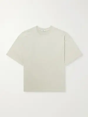 AGOLDE Portman Oversized Cotton-jersey T-shirt - Neutrals