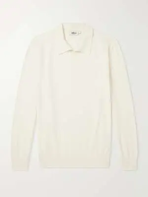 Altea Virgin Wool Polo Sweater - Ecru