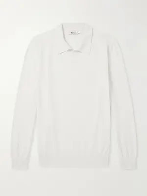 Altea Virgin Wool Polo Sweater - Neutrals