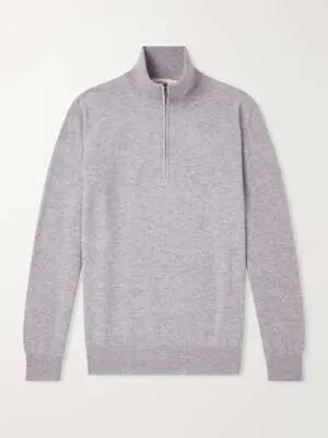 Altea Virgin Wool Half-zip Sweater - Gray