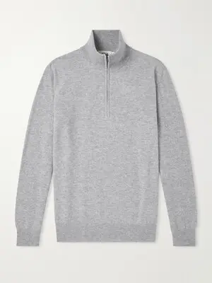 Altea Virgin Wool Half-zip Sweater - Gray