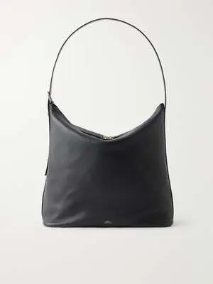 A.p.c. Vera Maxi Full-grain Leather Tote Bag - Black
