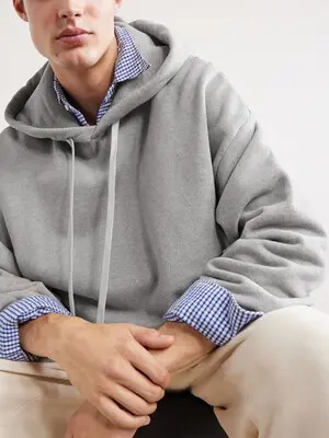 AGOLDE Salford Cotton-blend Jersey Hoodie - Gray