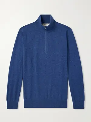 Altea Virgin Wool Half-zip Sweater - Blue