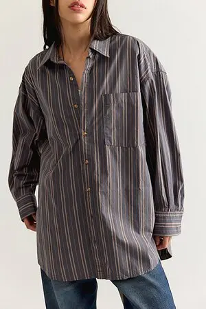 Free People Freddie Striped Shirt