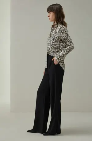 Lilysilk Leopard Print Silk Shirt