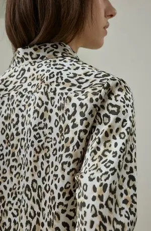 Lilysilk Leopard Print Silk Shirt