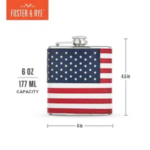 FOSTER & RYE American Flag Flask